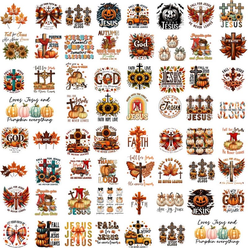 Religious Fall Clipart - Etsy