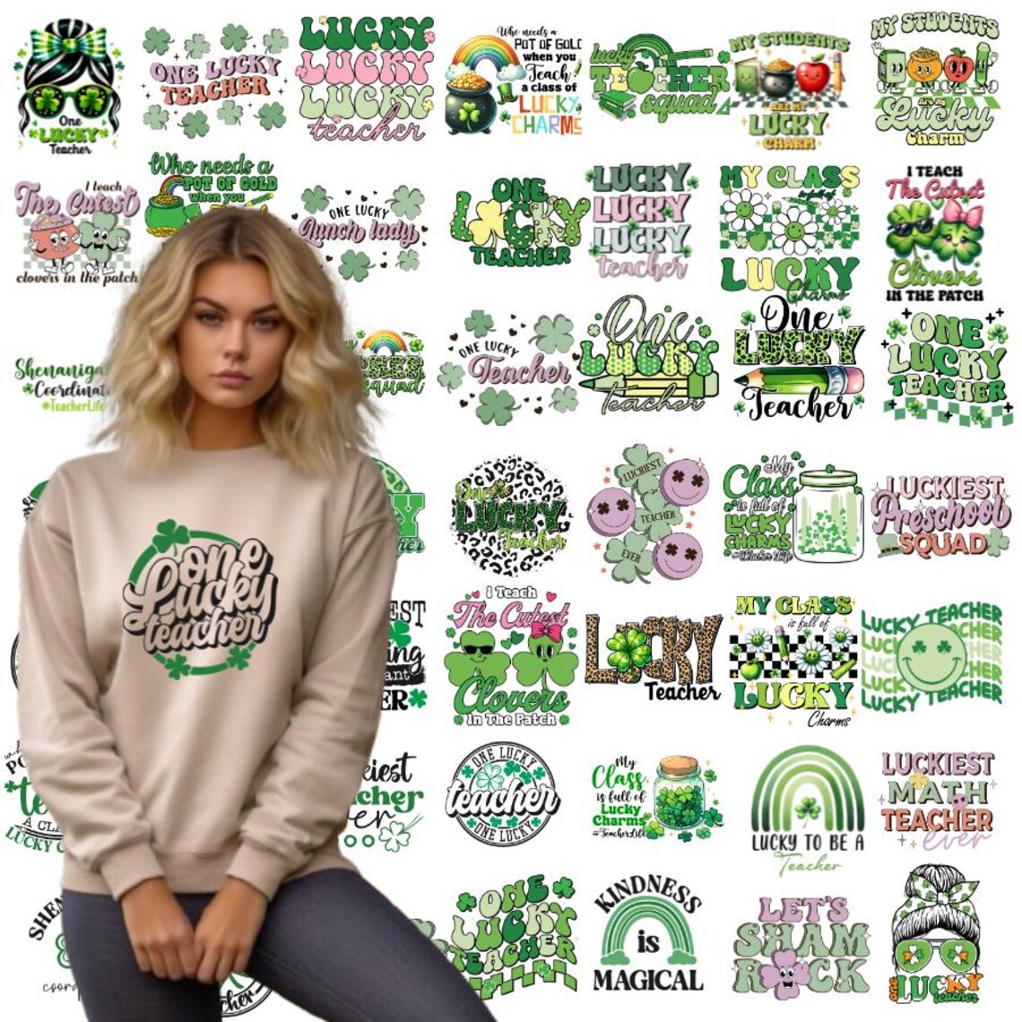 St Patrick Teacher Png Bundle, Teaching Graphics, St Patrick Day ...