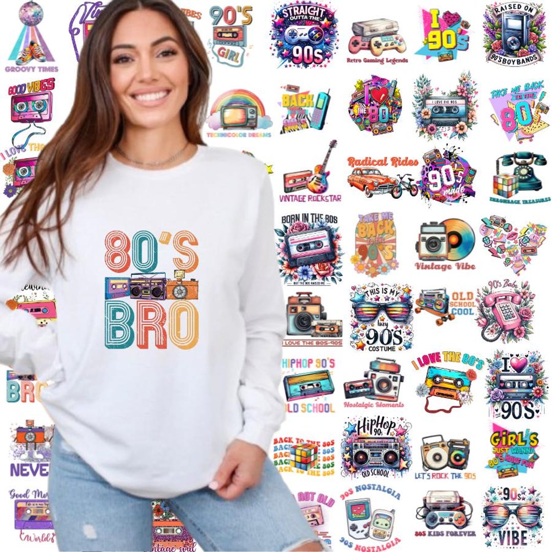 Nostalgia Digital Printable, 90s Pngs, 90s Cliaprts, Back to 90s, 90s ...