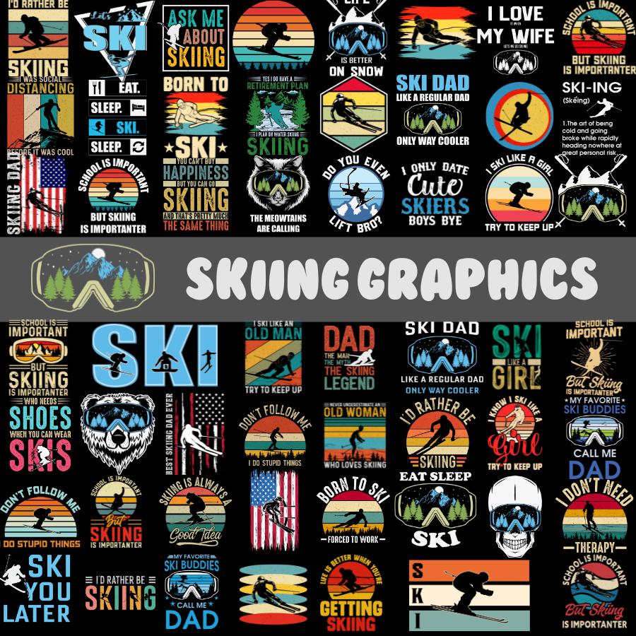 Skiing Png Bundle, Ski Graphics, Winter Sports, Ski Gohhles, Skiing ...