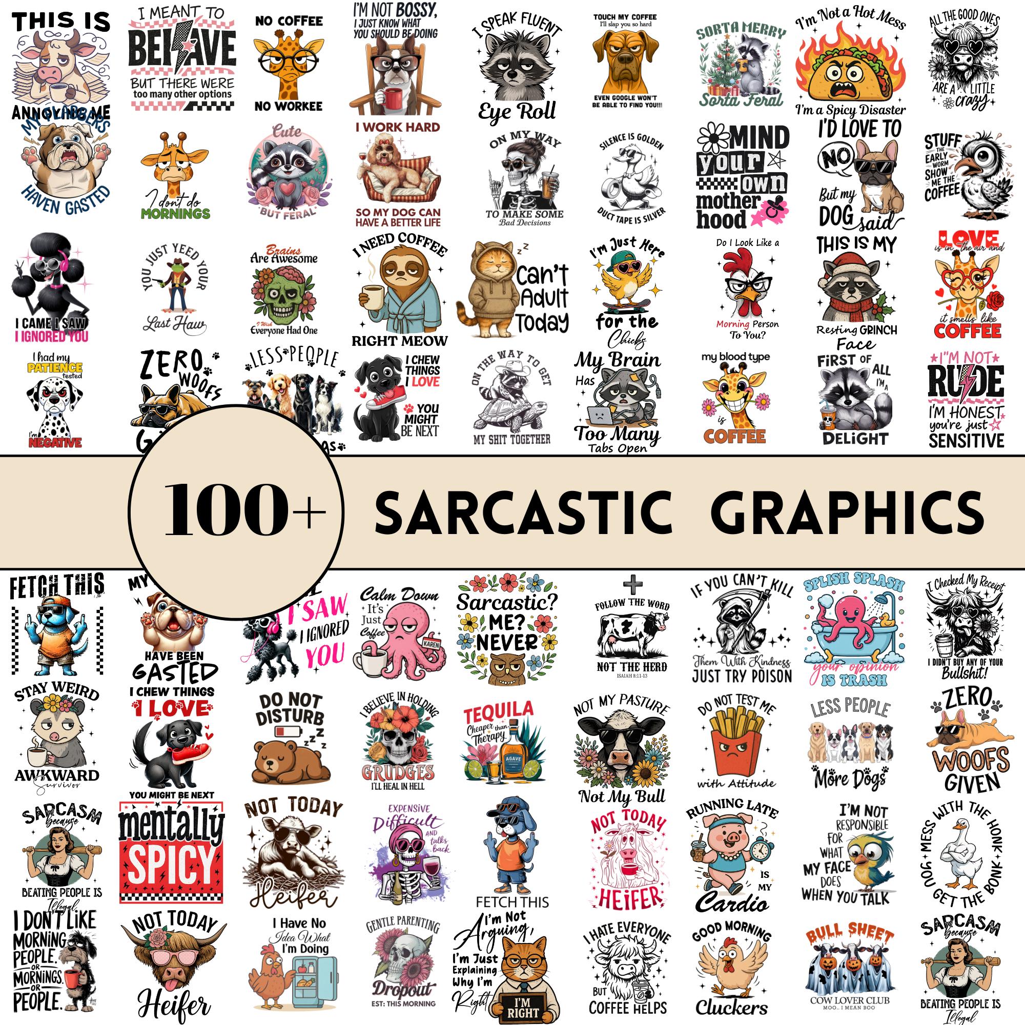 100+ Funny Sarcastic Png Bundle, Funny Quotes, Sarcasm Png, Adult ...