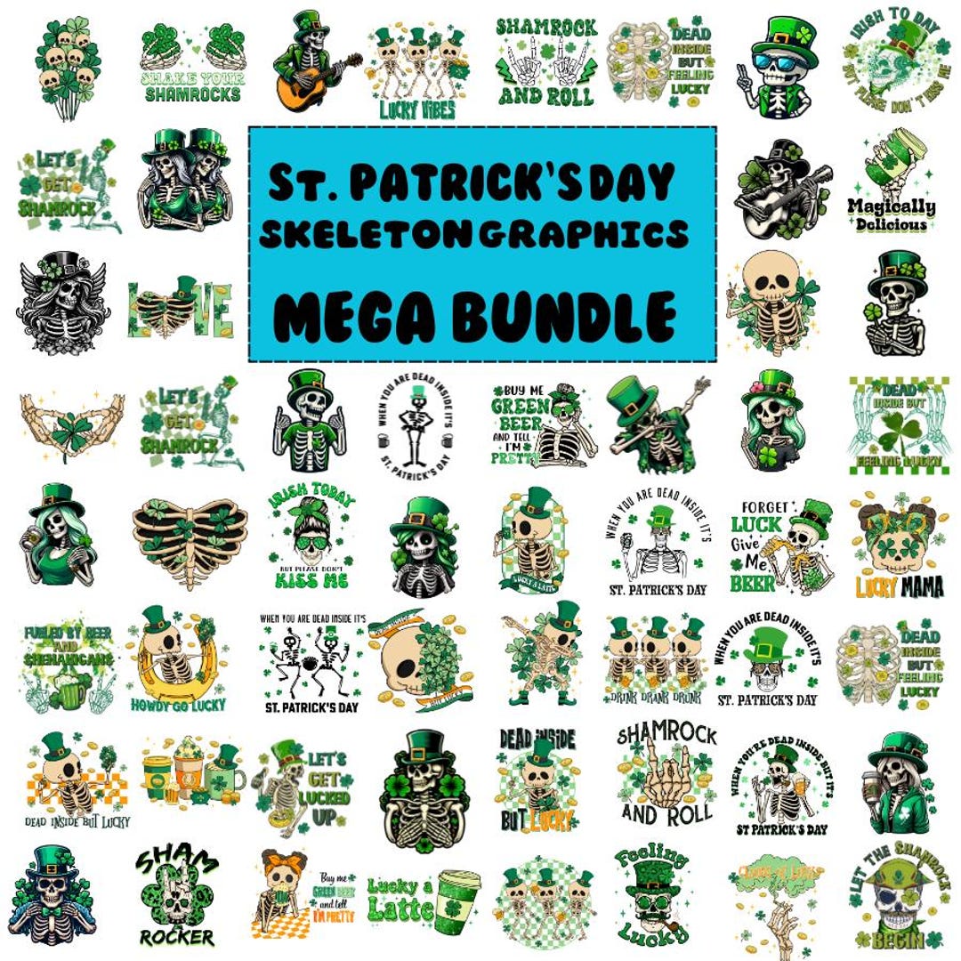 Funny Skeleton St Patrick Printable, St Patrick Day, Funny Png ...