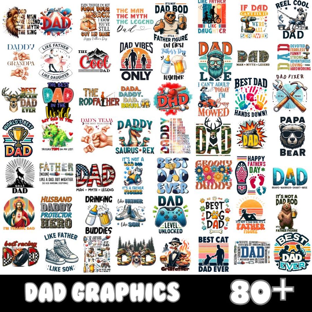 Dad Png Bundle, Father's Day, Best Dad Bundle, Dad Quote, Papa Shirt ...