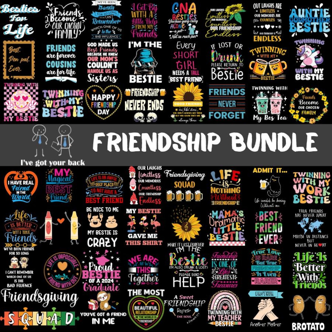 Friendship Bundle, Best Friend Png, Friendship Quotes, Funny Friends ...