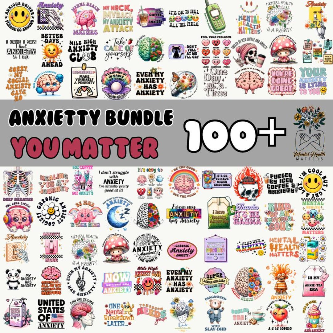 Anxiety Png Graphics, Mental Health Png, You Matter, Awarness Graphics ...