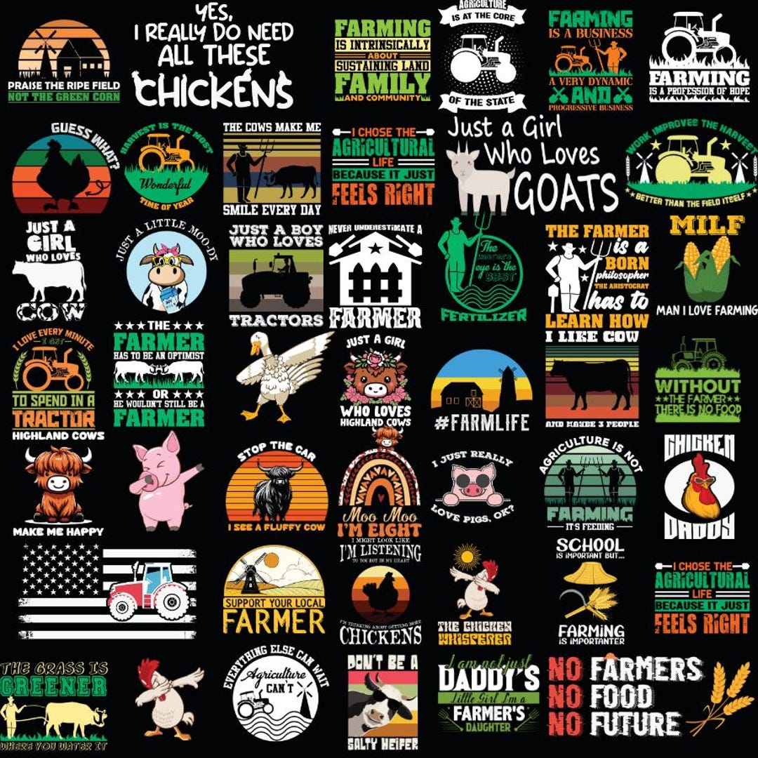 Farmer Printable Bundle, Farm Png, Png Bundle, Cute Animals, Farm ...