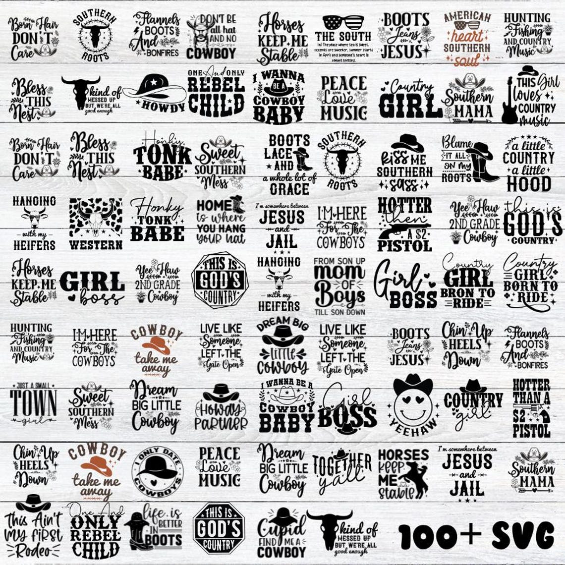 Western Svg Bundle, Cowboy Quotes, Howdy Prints, Country Svg, Cowgirl ...