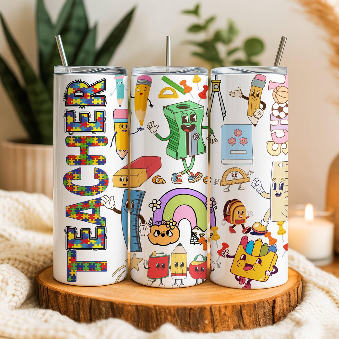 Teacher Tumbler Design, 20oz Tumbler, Teacher Gift, Teacher Graphic ...