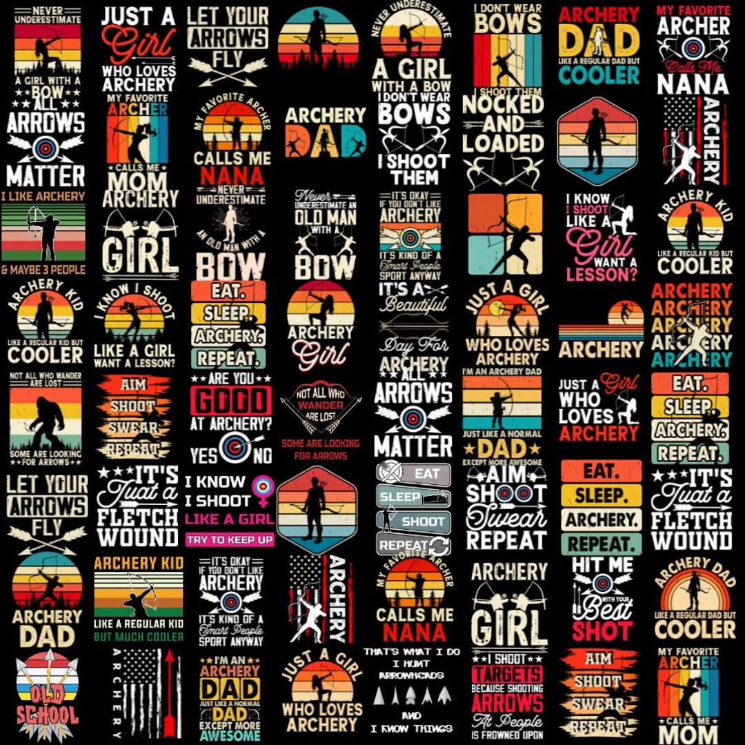 Archery Png Bundle, Archer Graphics, Bowman File, Archery Qutoes, Sport ...