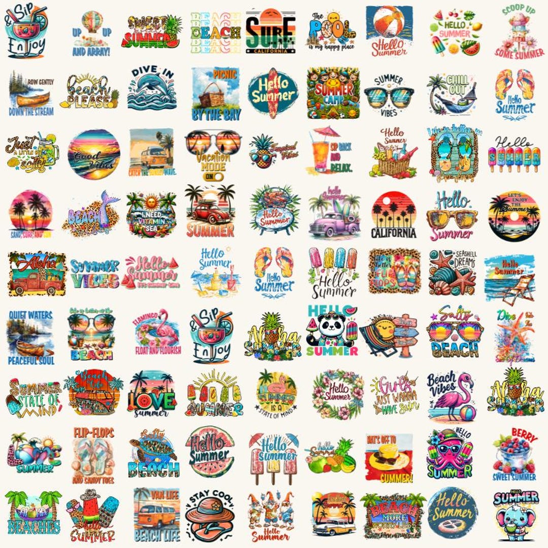 Summer Designs, Summer Vibe, Png Bundle, Hello Summer, Beach Time ...