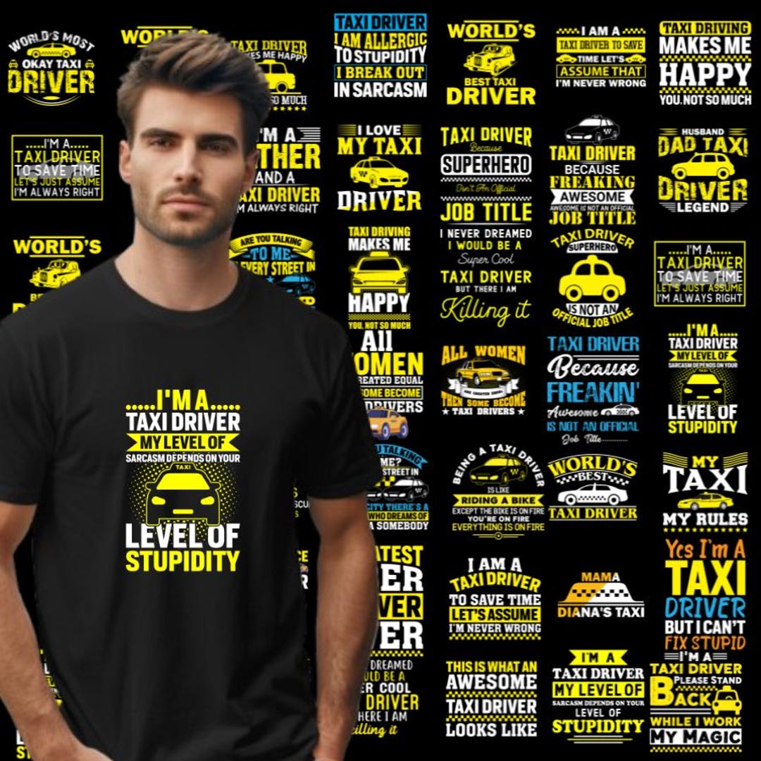Taxi Driver Png Bundle, Driver Quotes, Love My Jobe, Taxi Cliaprts ...