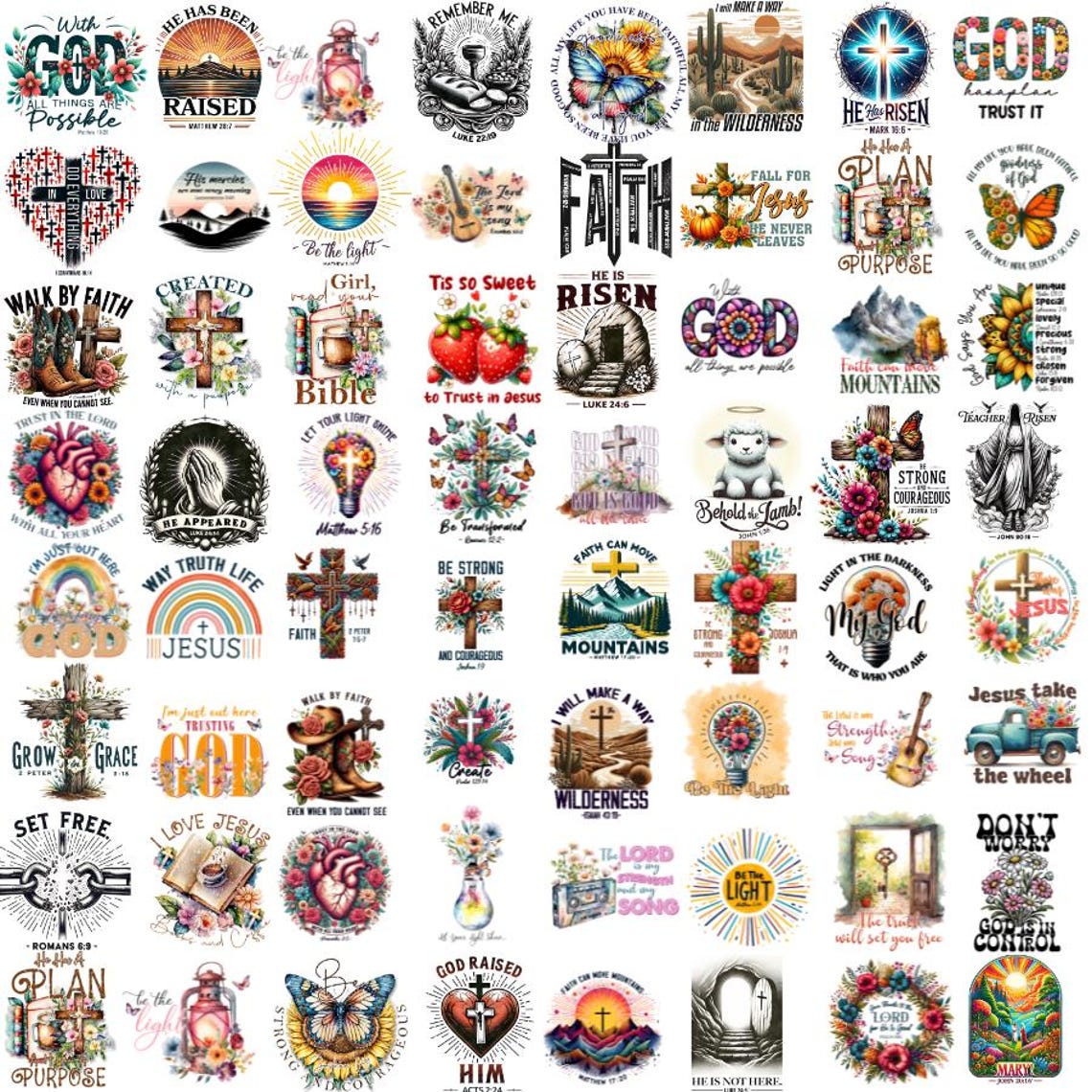 150+ Christian Designs Bundle, Religious Png, Bible Verse, Jessus ...