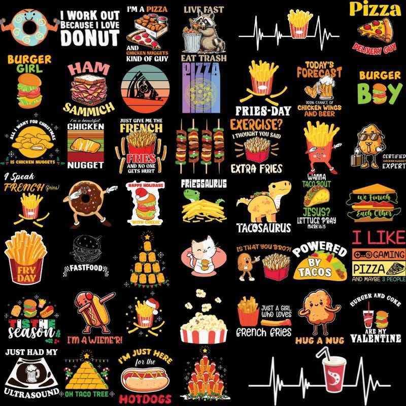 Funny Fast Food Shirt Png - Etsy UK