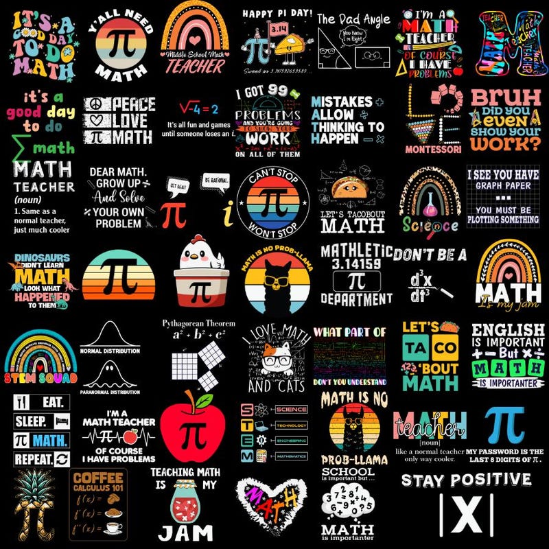 Math Teacher Png - Etsy