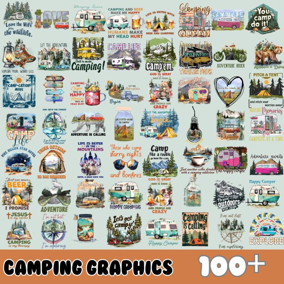 Camping Png Bundle, Camp Life Graphics, Wild Soul, Go Out Shirt ...