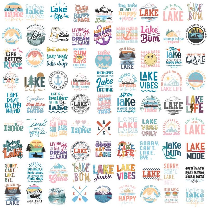 Summer Lake Png Bundle - Etsy