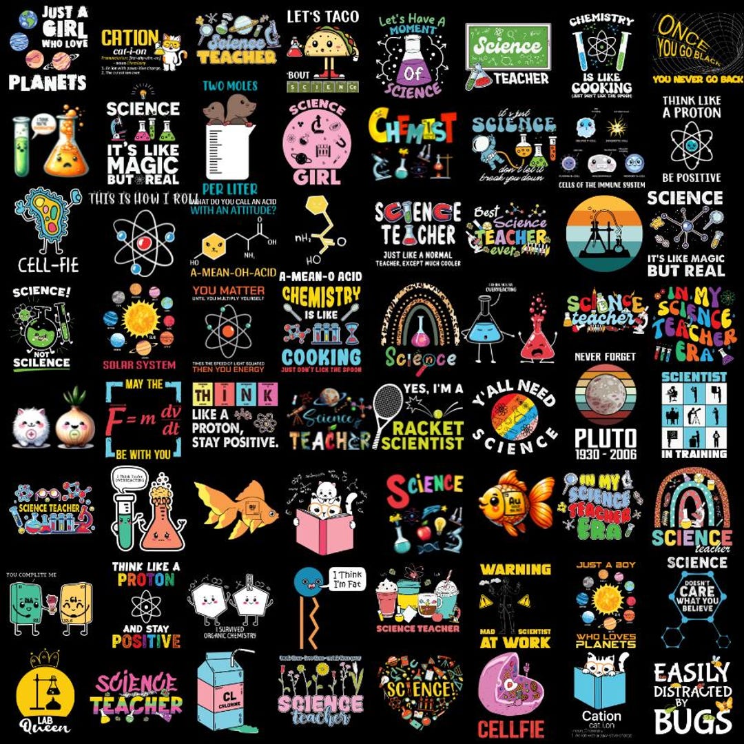 Science Teacher Cliparts, Teacher Png, Digital Bundle, Funny Teacher ...
