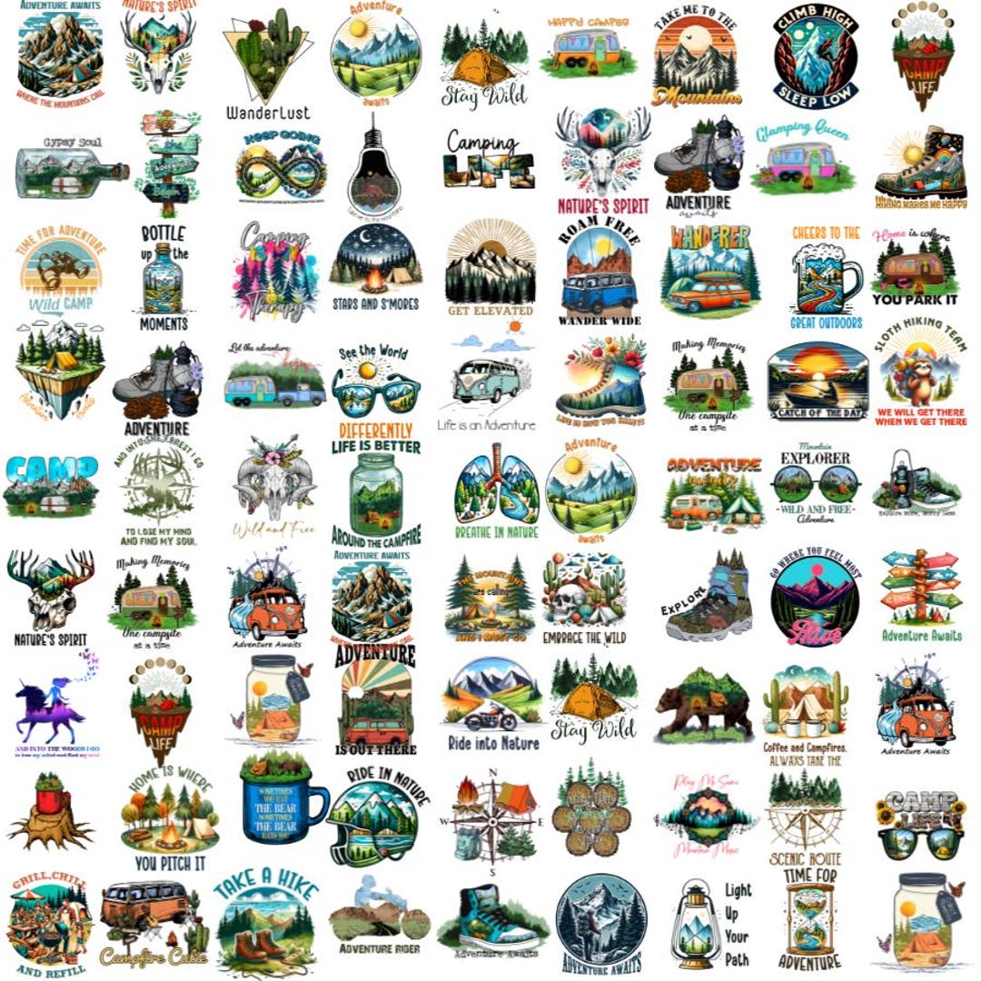 Adventure Png Bundle, Outdoor Graphics, Camping Life, Wild Soul, Nature ...