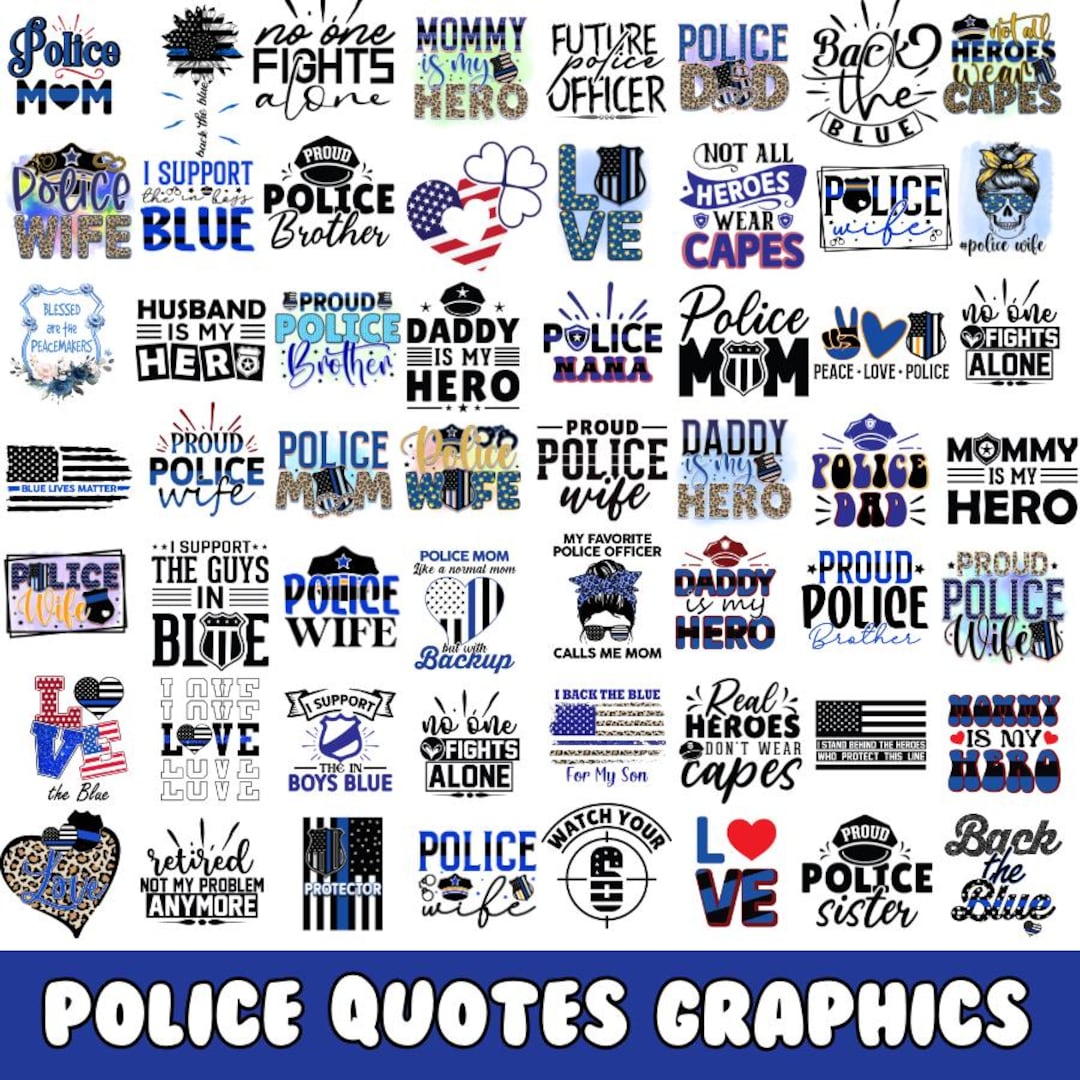Police Sayings Png, Law Enforcement, Png Bundle, Police Phrases ...