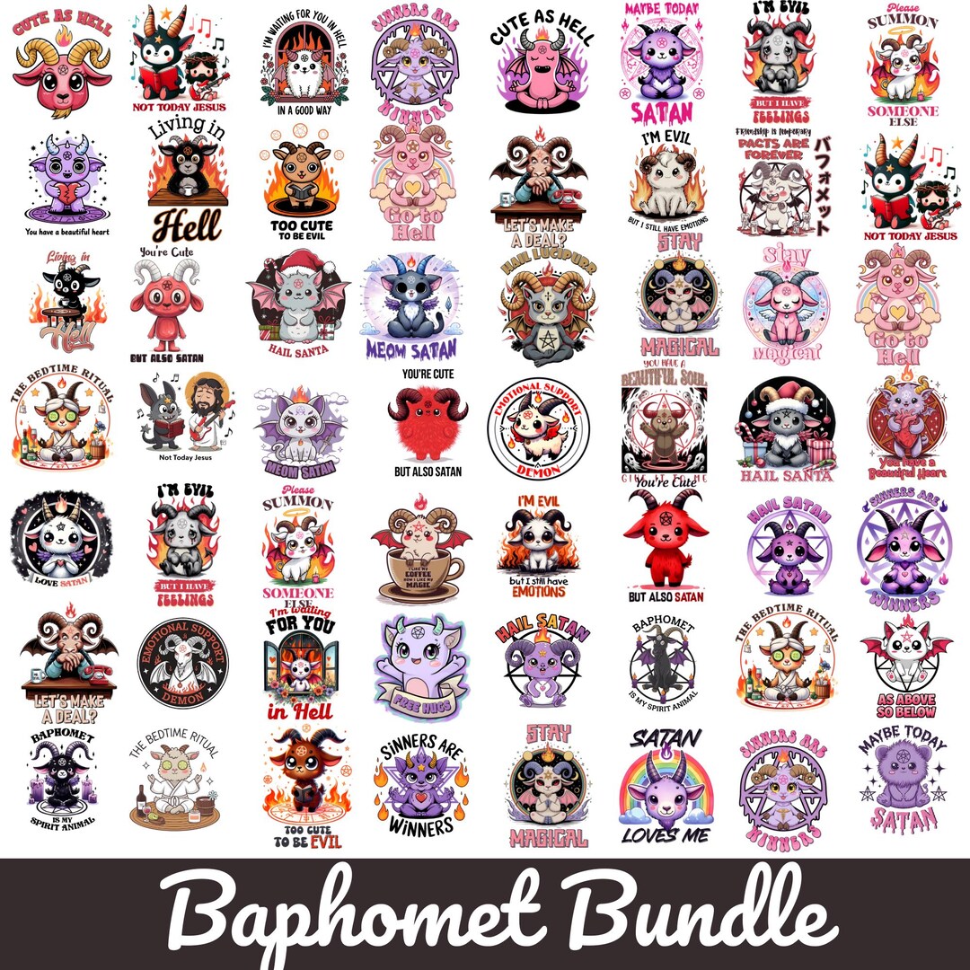 Baphomet Png Bundle, Cute Baphomet, Baphomet Clipart, Spiritual Designs ...