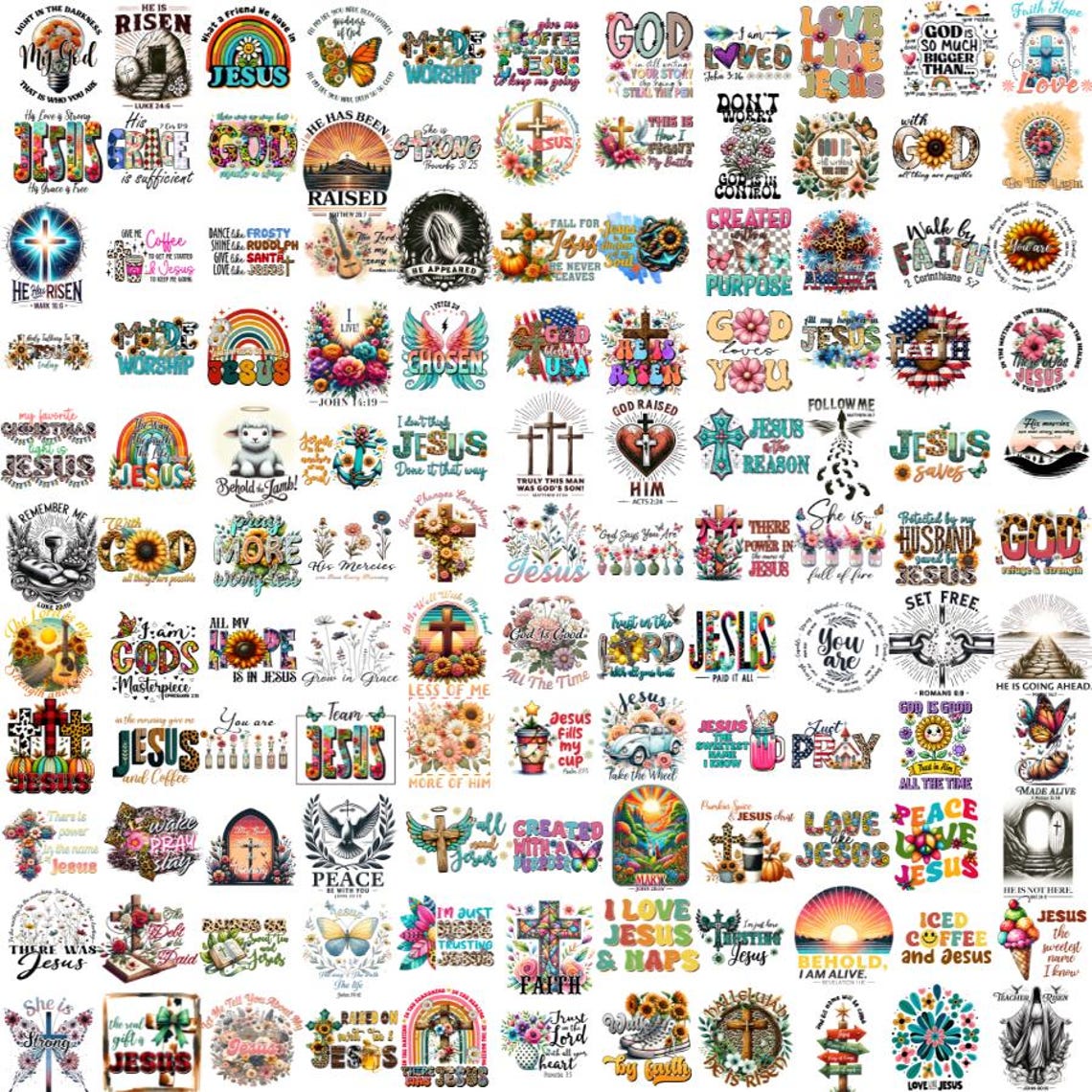 Bible Verse Quotes Png, Christian Bundle, Jesus Png, Faith Printable ...