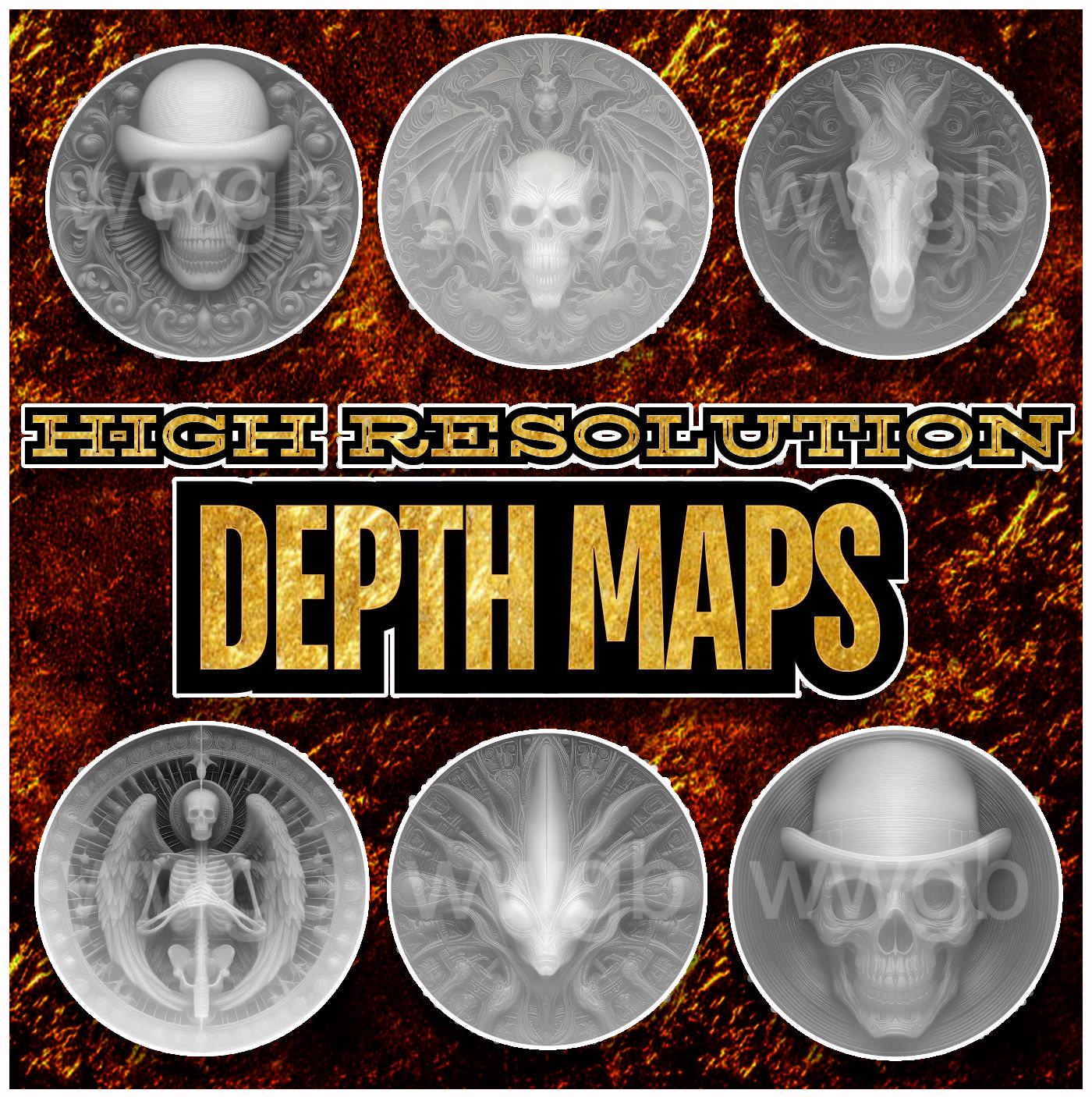 Depth Map Bundle,3d,glowforge,height Maps.glowforge Files,depth Maps ...