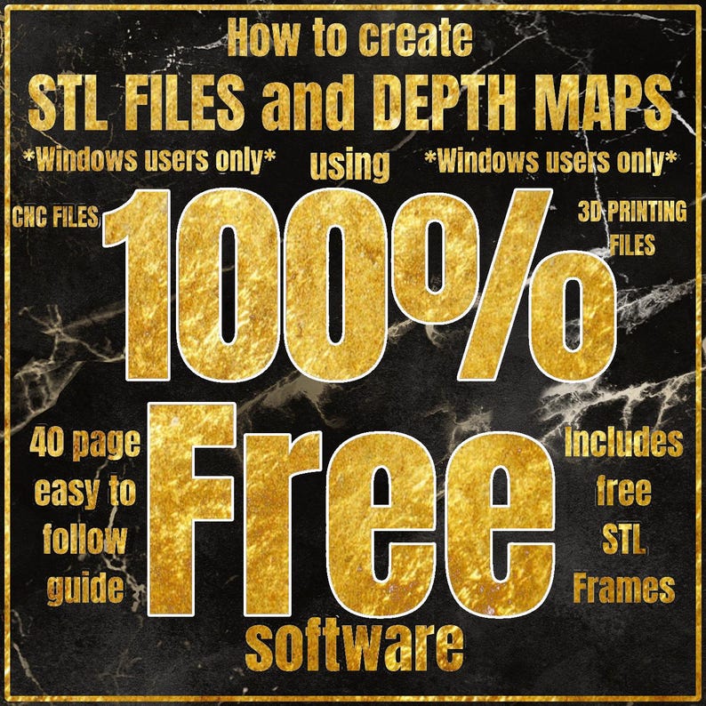 CNC Stl File, 3d Printing Stl File, HOW TO Guide. E Book, Vectric ...