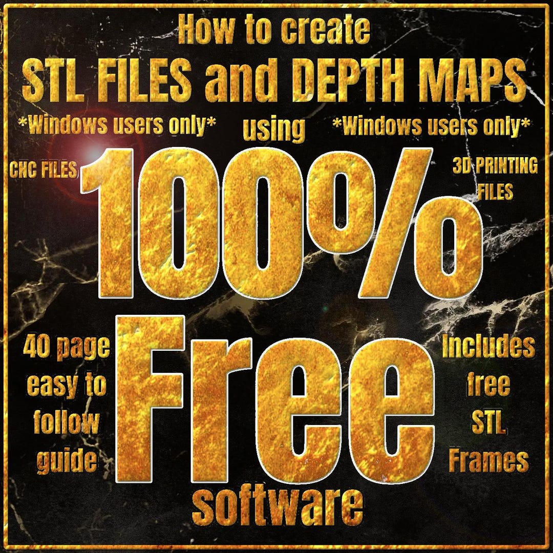 CNC Stl File, 3d Printing Stl File, HOW TO Guide. E Book, Vectric ...
