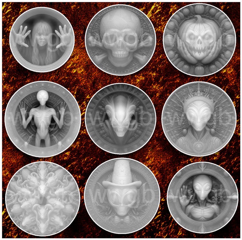 Depth Map Bundle,3d,glowforge,height Maps.glowforge Files,depth Maps ...