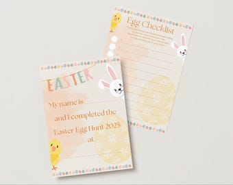 Printable Easter Egg Hunt Award Certificate, Egg-cellent Participant ...