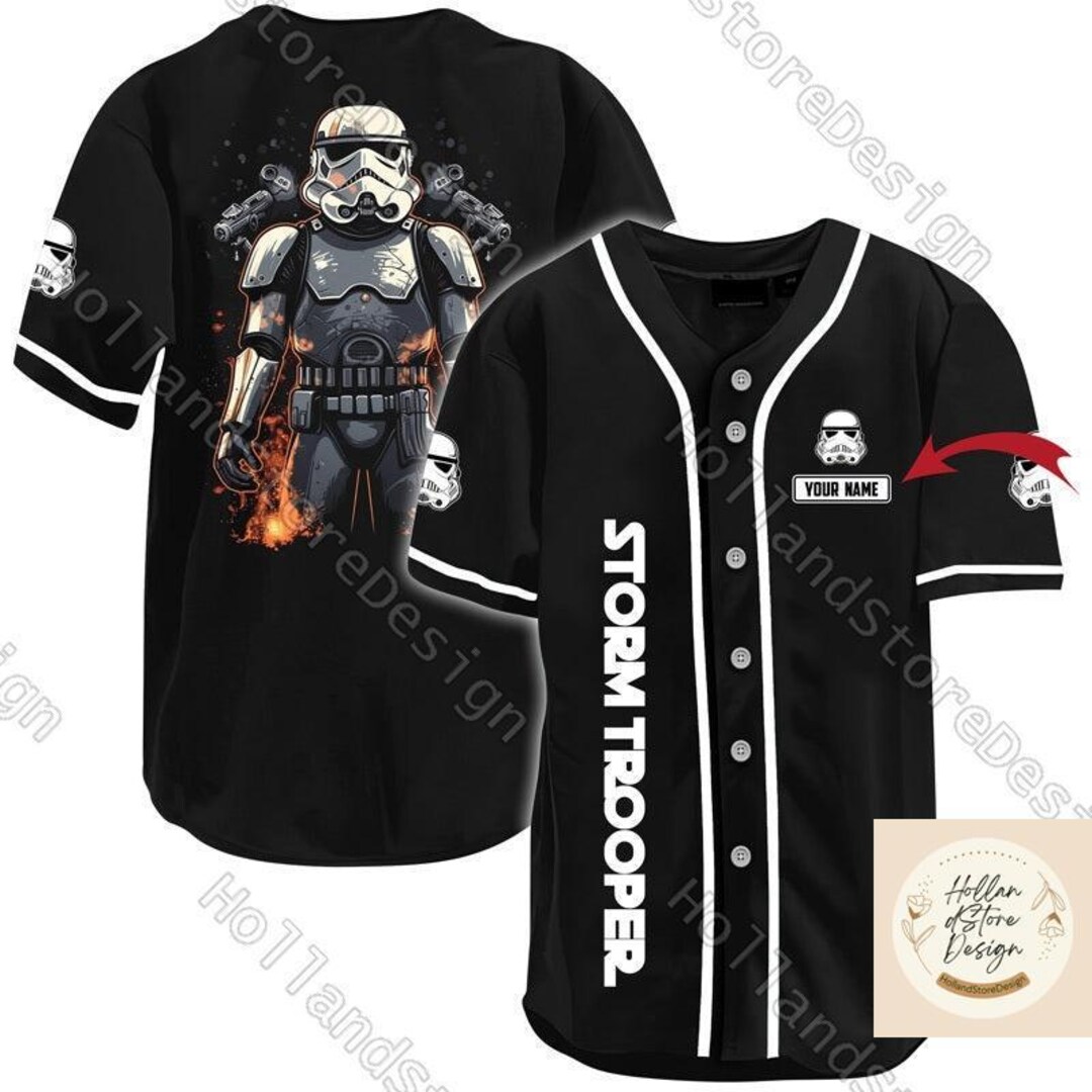 Halloween Stormtrooper Baseball Jersey, Personalized Stormtrooper Shirt ...