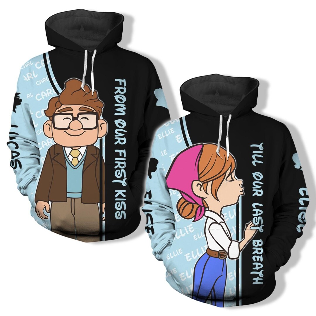 Disney Carl and Ellie Couples Hoodies, up Movie Valentines Hoodie ...