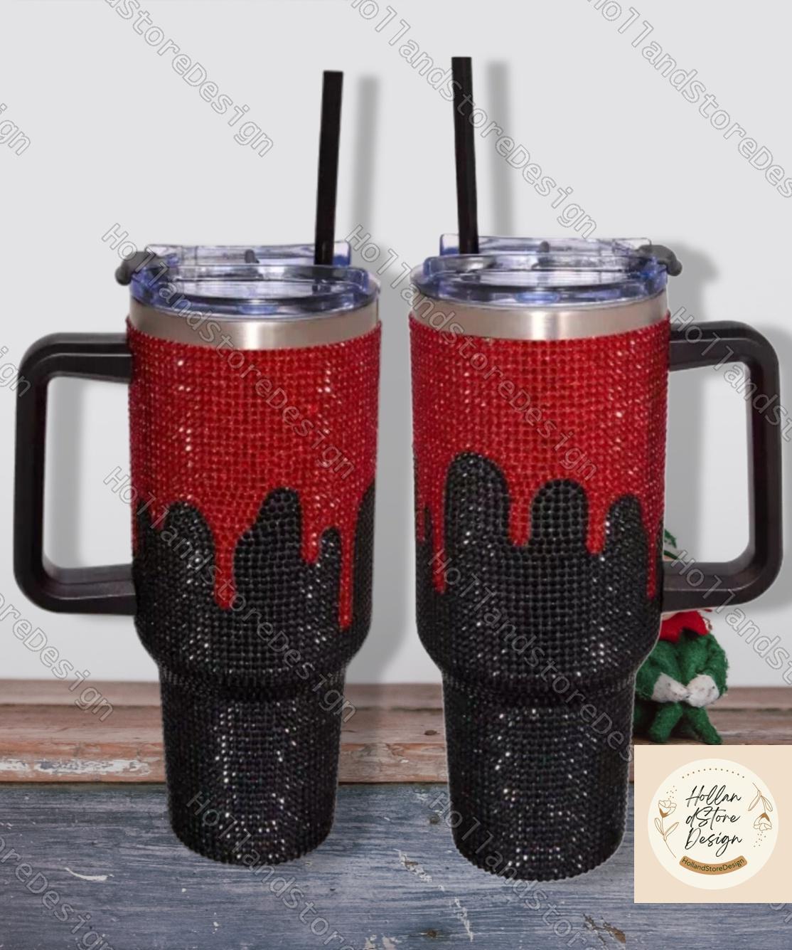 Halloween Bloody Drip Rhinestone Tumbler, Halloween Bling 40oz Tumbler ...