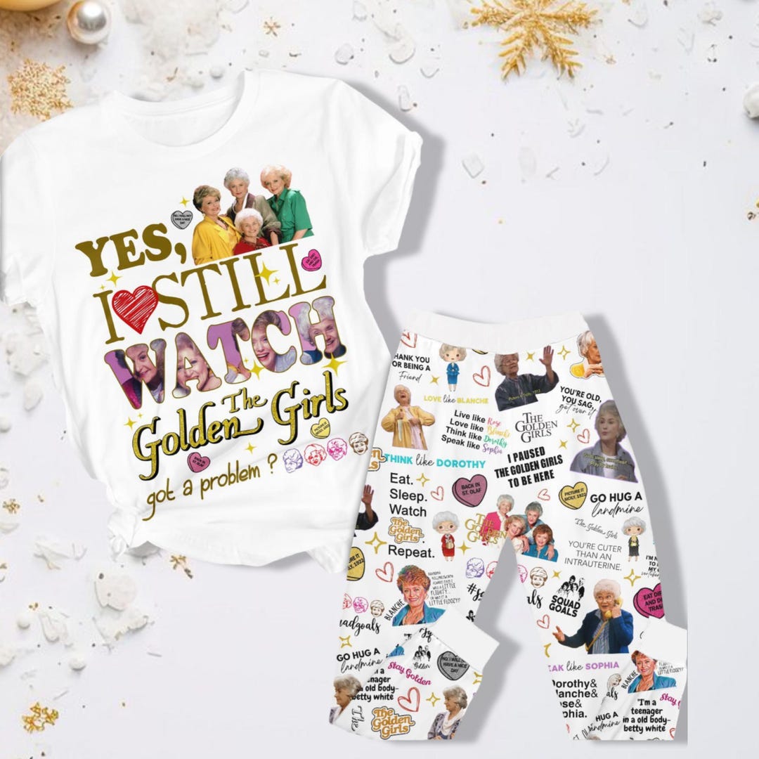 The Golden Girls Christmas Pajamas Set, Golden Girls Xmas Tshirt, 80s ...