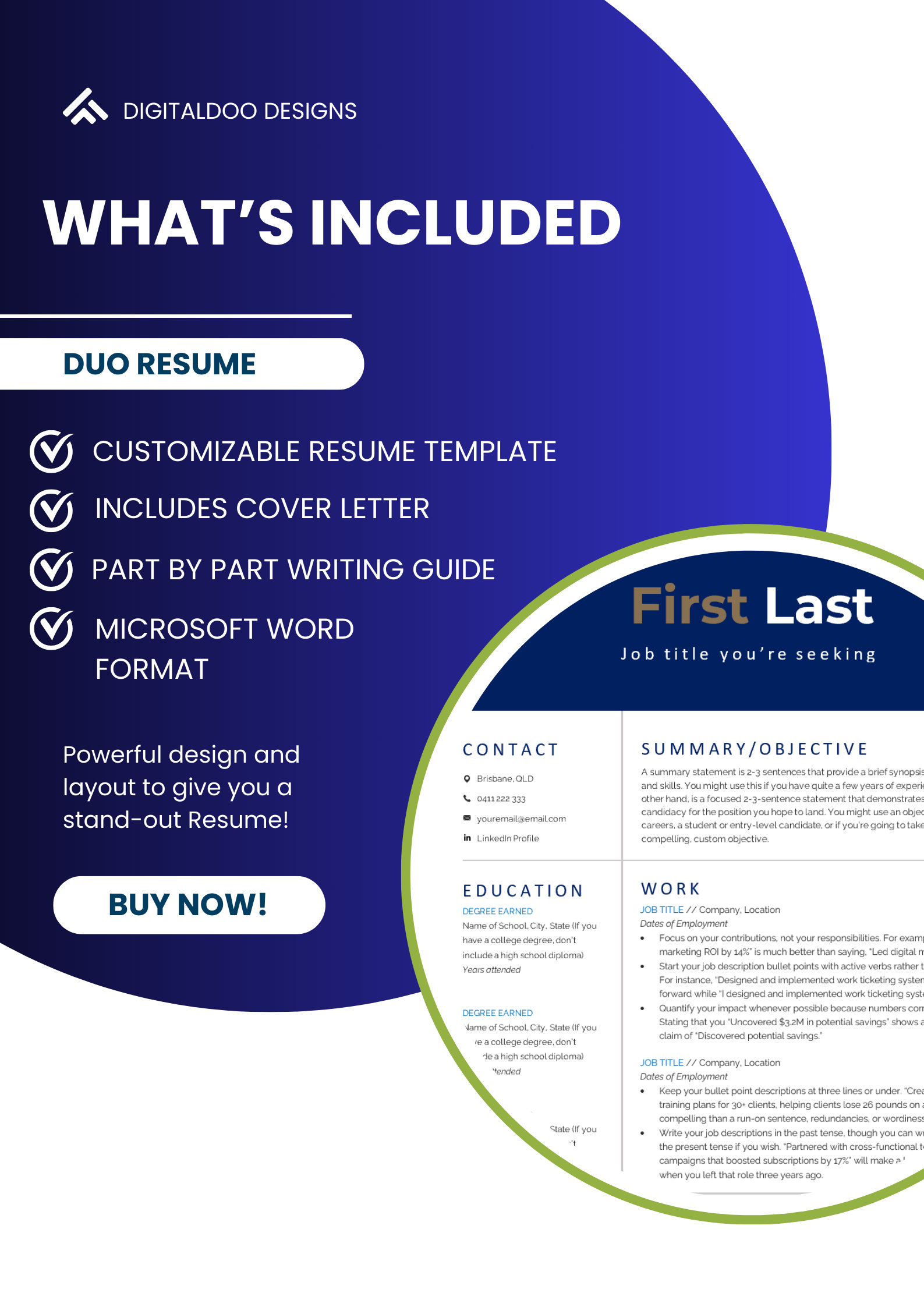 Microsoft Resume Template 2024 - Etsy