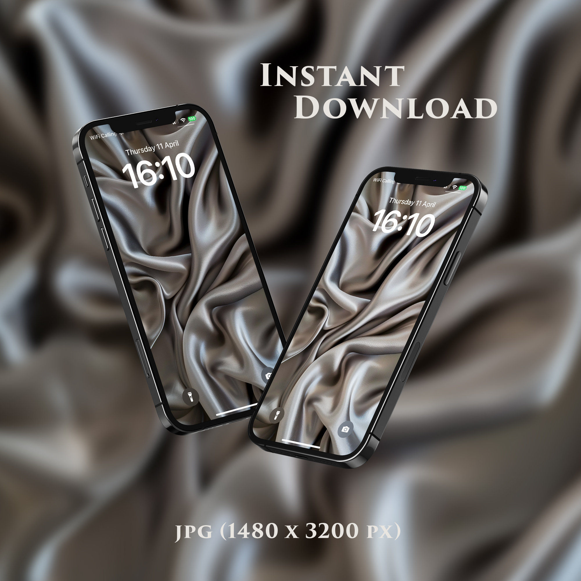 Natural Titanium Silk iPhone Wallpaper, Gray Aesthetic Phone Wallpaper ...