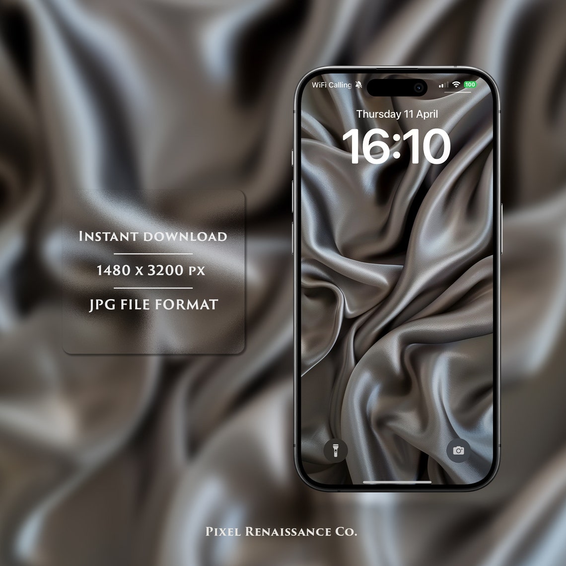 Natural Titanium Silk iPhone Wallpaper, Gray Aesthetic Phone Wallpaper ...