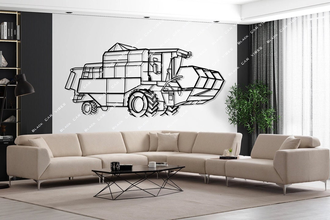 Claas Dominator Metal Tractor Wall Art, Tractor Wall Decor, Gifts ...