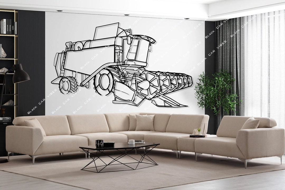 Claas Lexion Metal Tractor Wall Art, Tractor Wall Decor, Gifts, Tractor ...