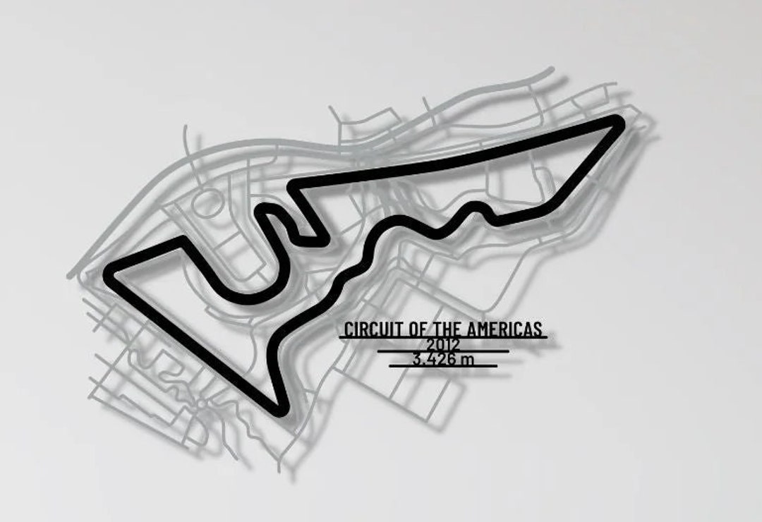 Circuit of America COTA Metal Race Tracks Wall Art , Race Tracks Wall ...