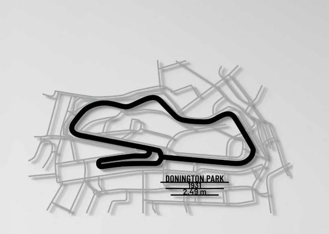 Donington Park Metal Race Tracks Wall Art , Race Tracks Wall Decor ...