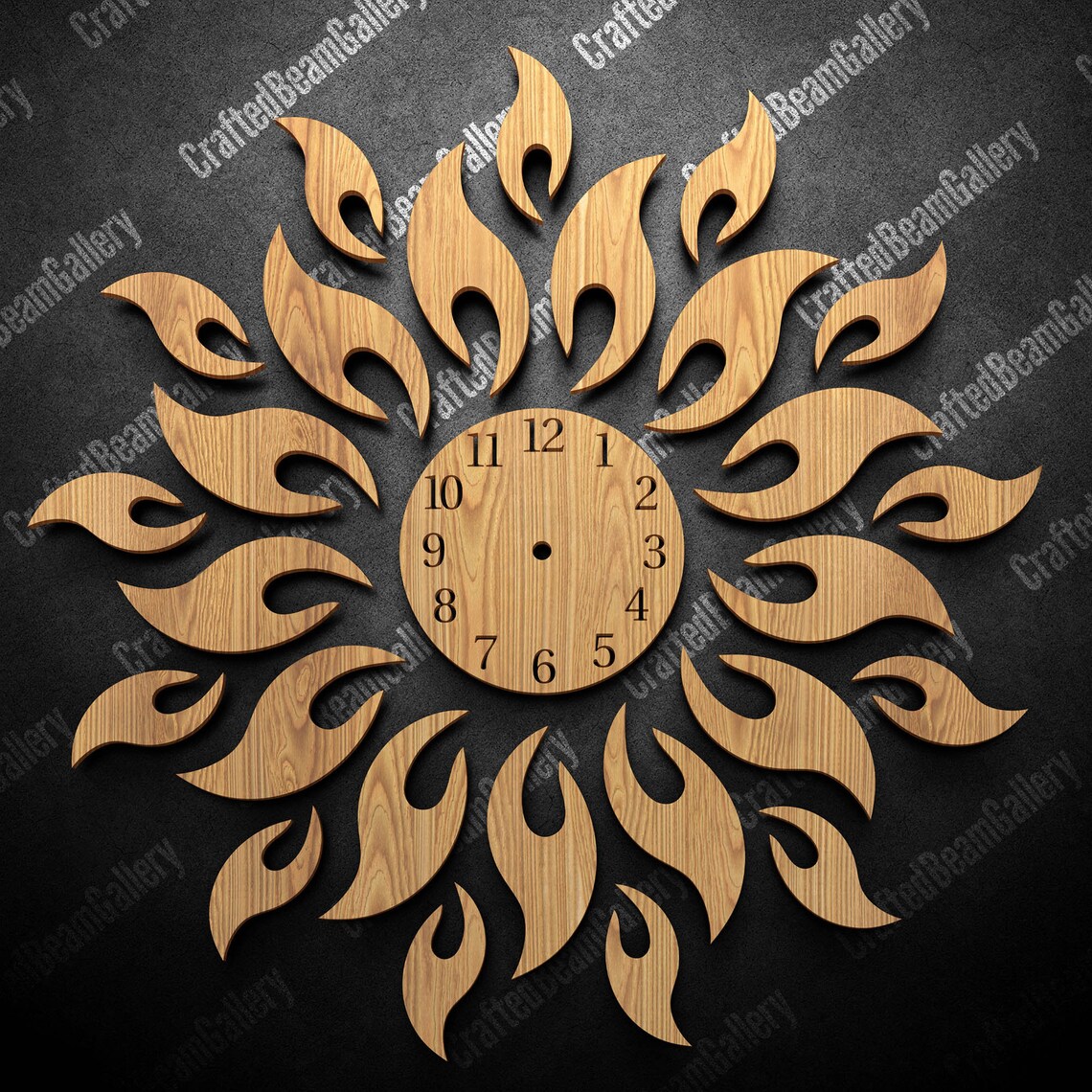 Wall Clock Face Set-01 CNC Bundle Laser Cut Pack SVG Vector Template ...