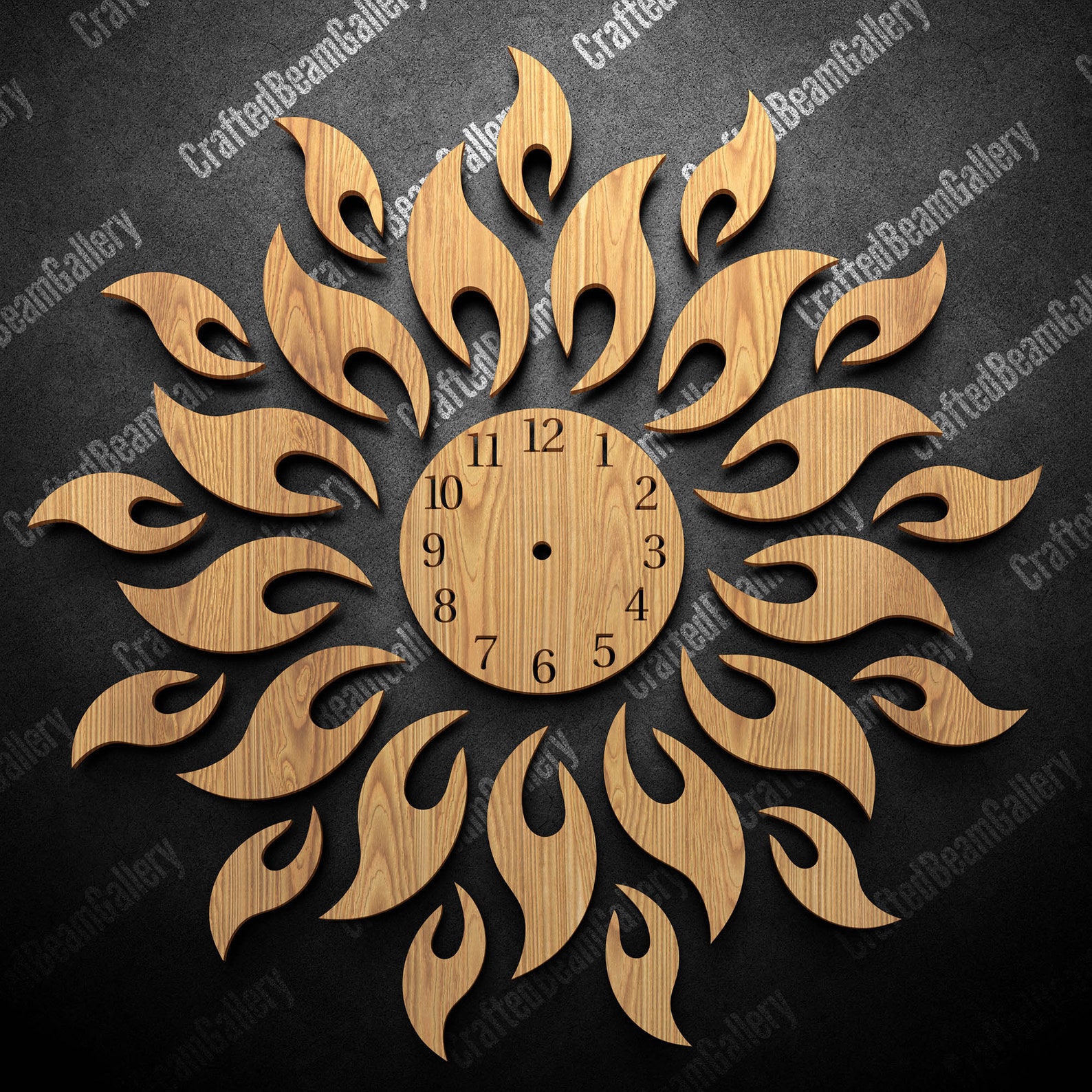 Wall Clock Face Set-01 CNC Bundle Laser Cut Pack SVG Vector Template ...