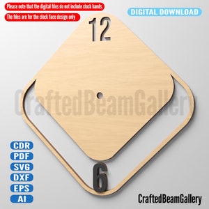 Modern DIY Wall Clock Face Set 1 Cnc Bundle Laser Cut Pack SVG Vector ...