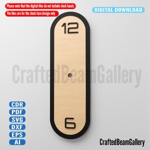 Modern DIY Wall Clock Face Set 1 Cnc Bundle Laser Cut Pack SVG Vector ...