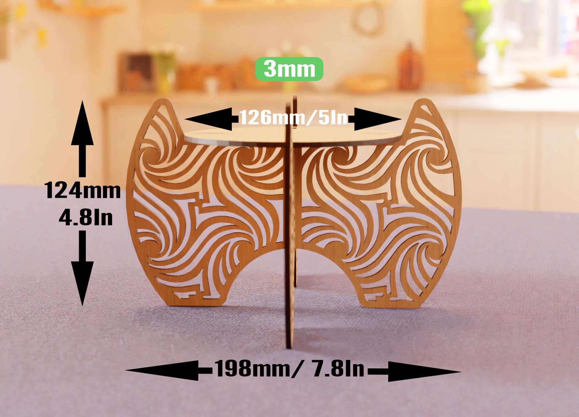 DIY 3D Plant Pot Stands Laser Cut Vector File Pack (15 Files) for Laser ...
