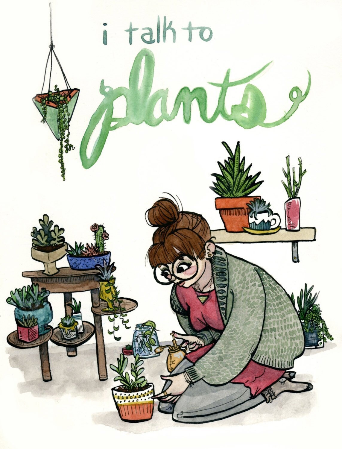 81/2 X 11 Print: I Talk to Plants - Etsy