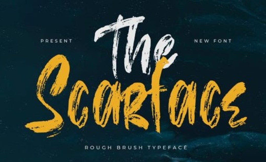 The Scarface Font, Script Font, Beautiful Font, Vintage Font, Retro ...