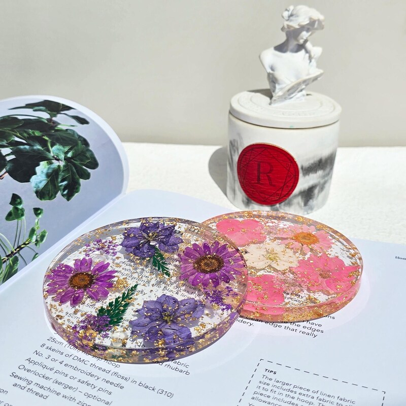 Resin Flower Coaster - Etsy