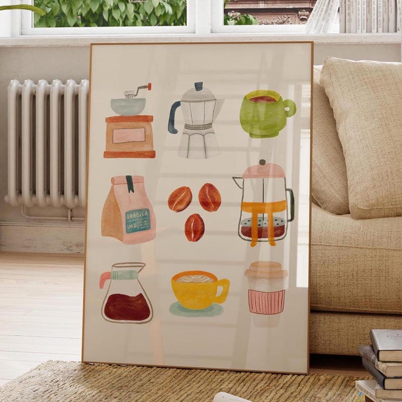Coffee Art Print - Etsy